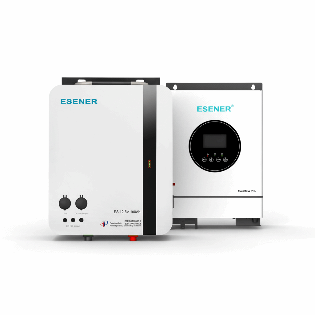 Esener 1kW Inverter + 1.28kWh Battery Bundle | GroPlus